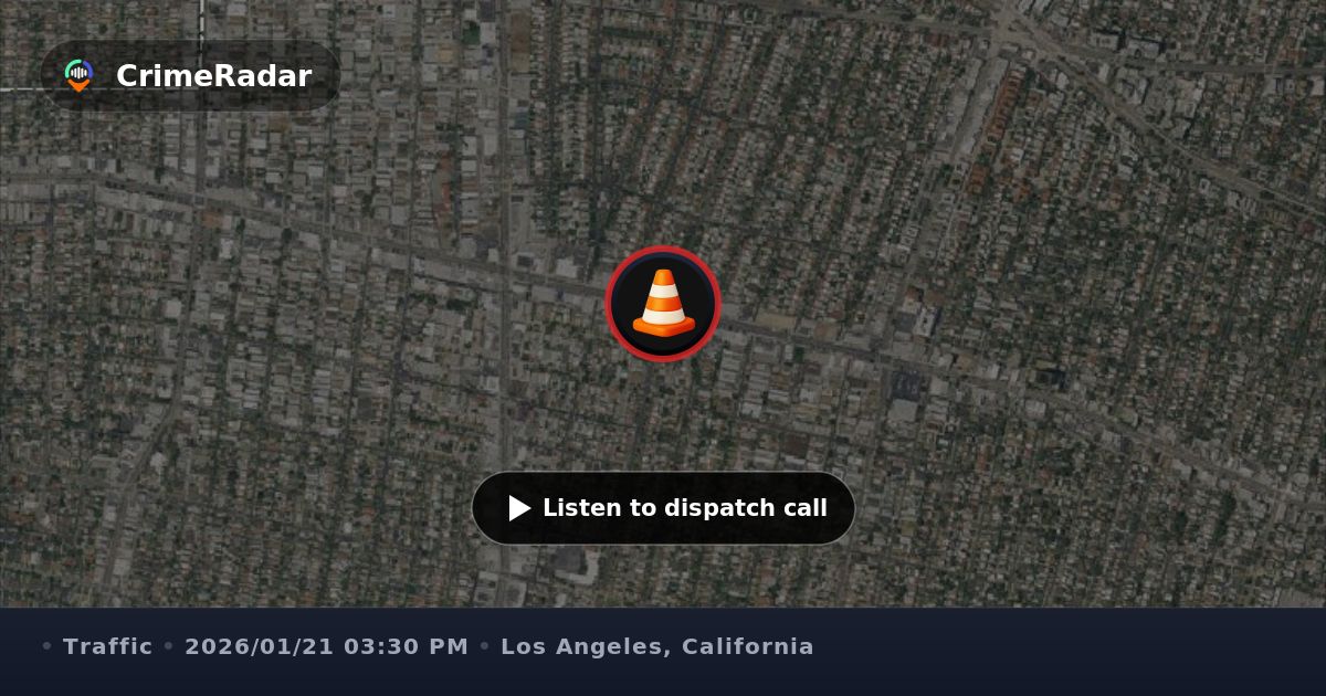 Water causes traffic hazard near Pico and Crescent Heights, Los Angeles ...