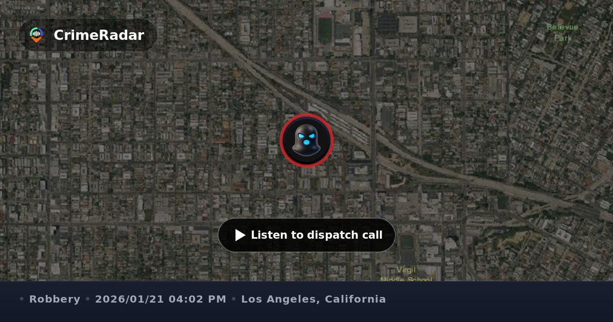 Possible robbery alarm near Beverly Blvd, Los Angeles CA | CrimeRadar