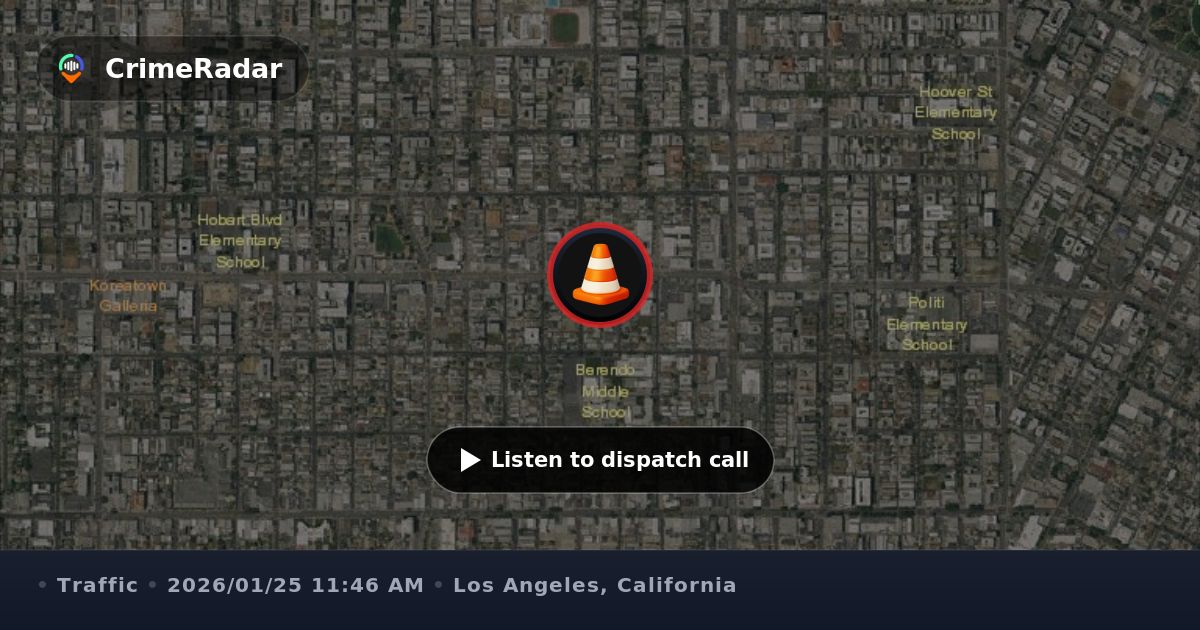 Traffic stop on Menlo Avenue near Pico Boulevard, Los Angeles CA ...