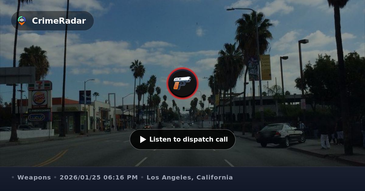 Possible assault with weapon near Sunset Blvd, Los Angeles CA | CrimeRadar