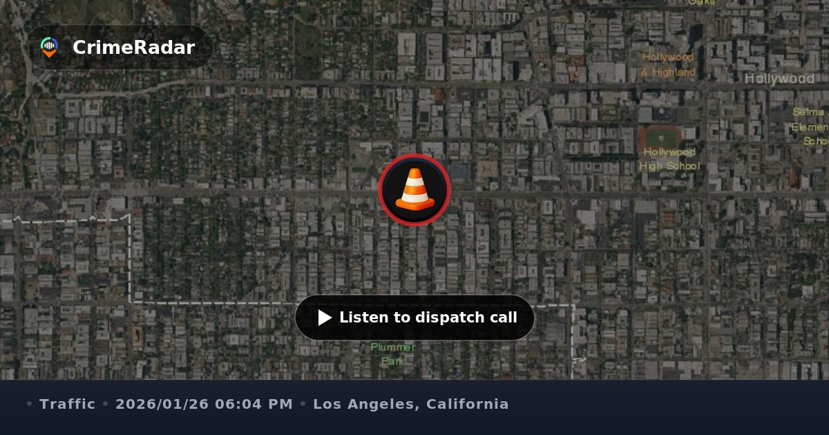 Motorcycle and vehicle collision near Sunset and Vista, Los Angeles CA ...