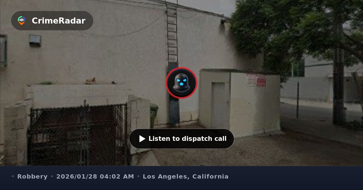 Possible armed robbery near Santa Monica Blvd, Los Angeles CA | CrimeRadar