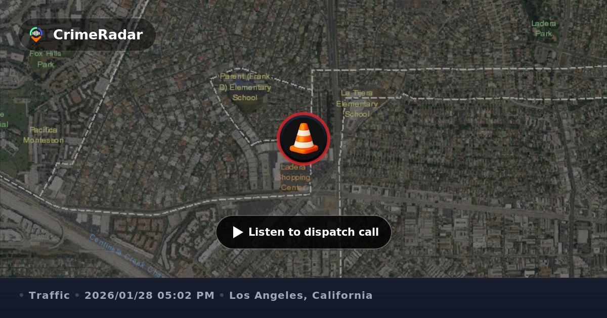 Minor traffic incident near Green and Centinela, Los Angeles CA ...