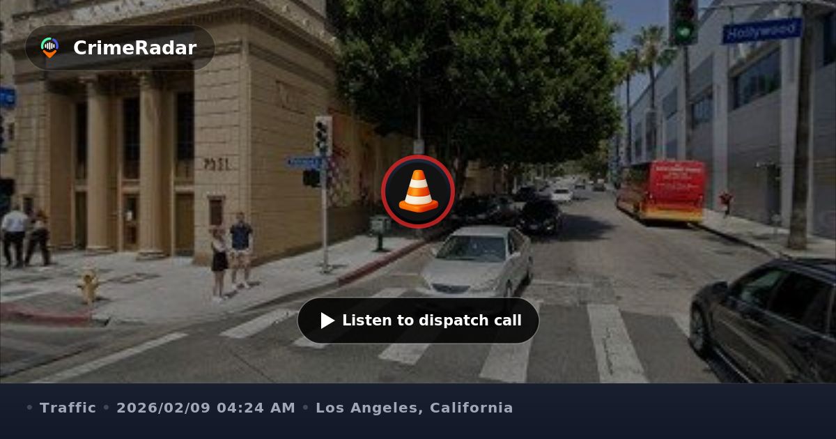 Traffic collision near Hollywood and Sycamore, Los Angeles CA | CrimeRadar