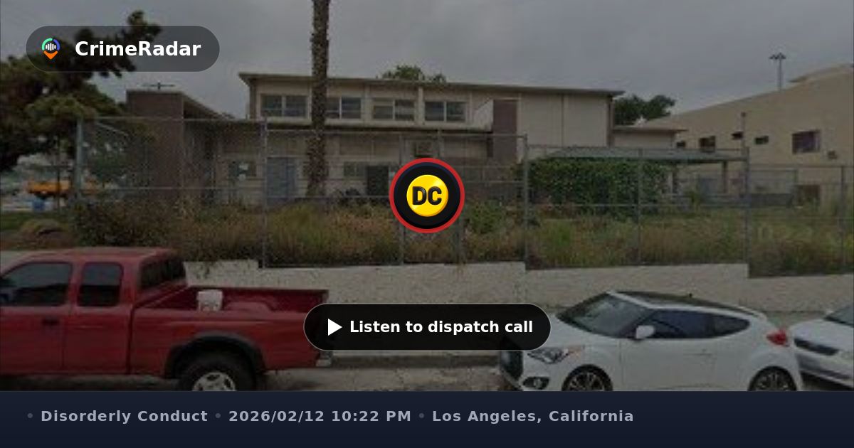 Disturbance reported at Ardmore Recreation Center, Los Angeles CA ...