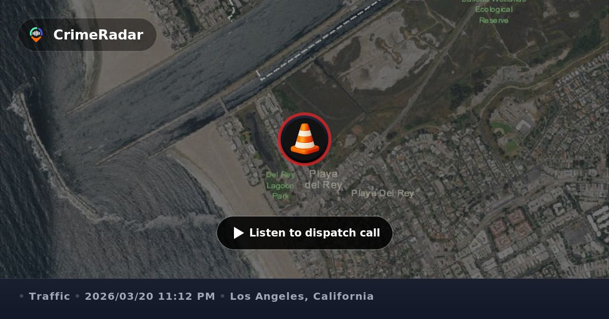 Traffic collision at Vista Del Mar and Waterview, Los Angeles CA ...