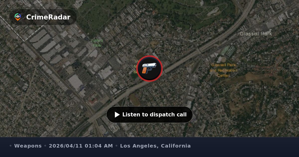 Man reportedly armed with handgun under bridge, Los Angeles CA | CrimeRadar