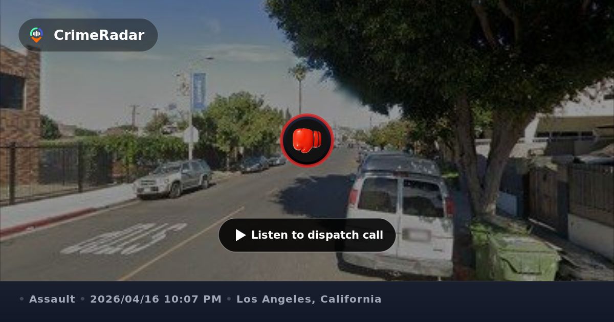 Assault suspect reported on South Catalina Street, Los Angeles CA ...