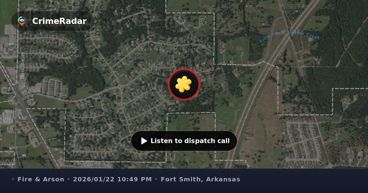 Carbon monoxide alarm triggers response near Riley Park Dr, Fort Smith ...