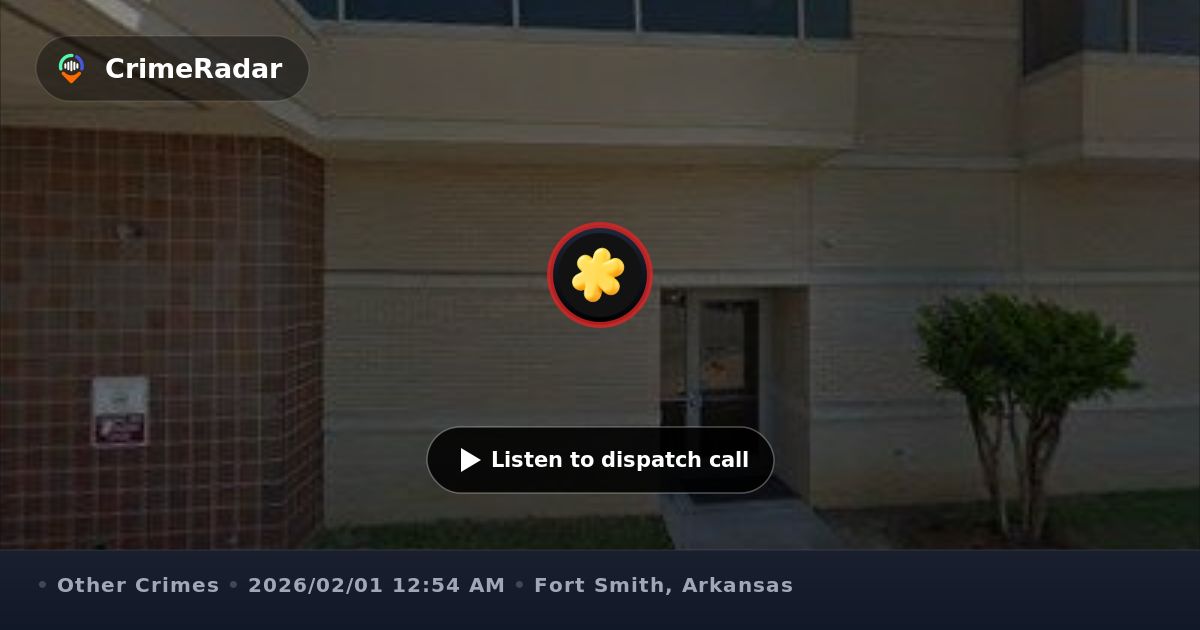 Police requested to meet patient at Baptist Hospital, Fort Smith AR ...
