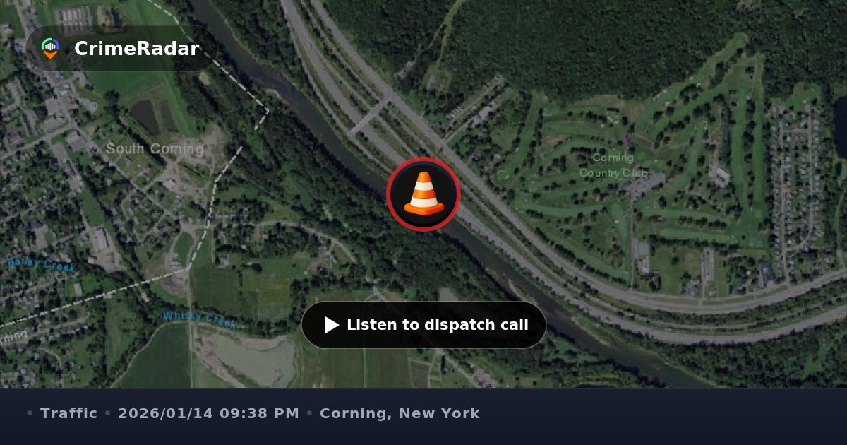 Vehicle strikes meter box near River Rd in Corning, Corning NY | CrimeRadar