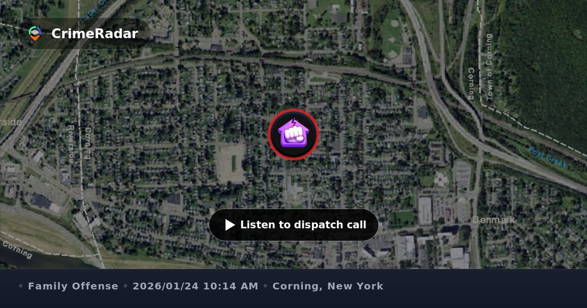 Possible domestic disturbance near Bridge St, Corning NY | CrimeRadar
