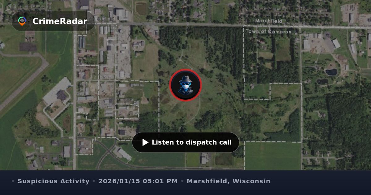 Officers check on suspicious vehicle near Business Park Ave, Marshfield ...