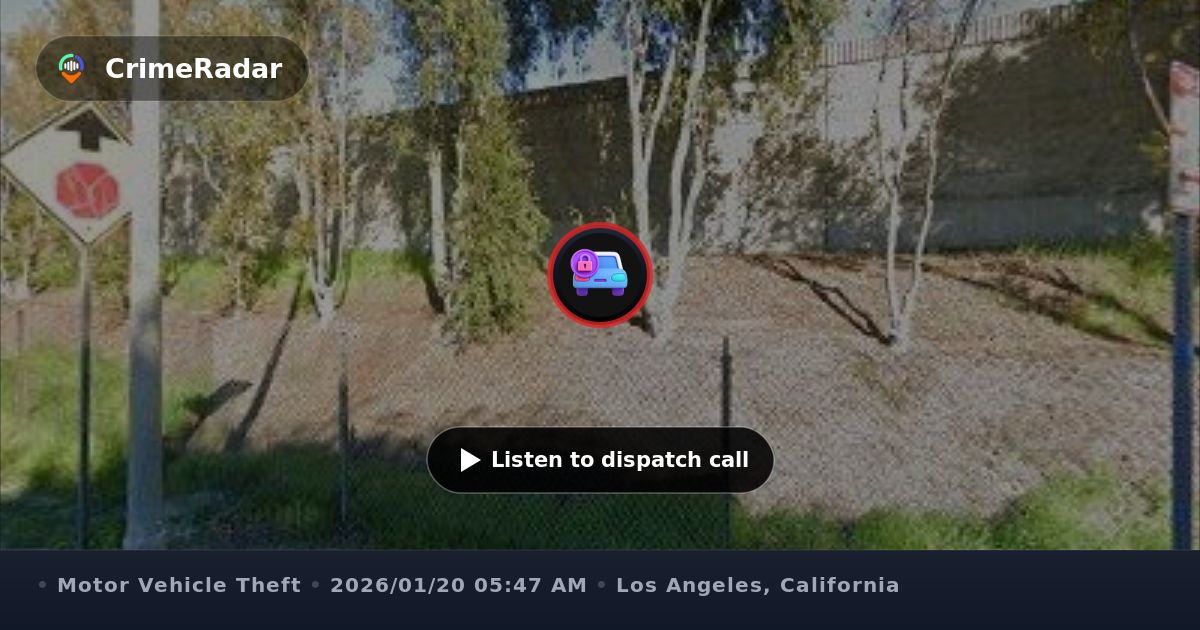 Possible vehicle theft near Figueroa Place, Los Angeles CA | CrimeRadar