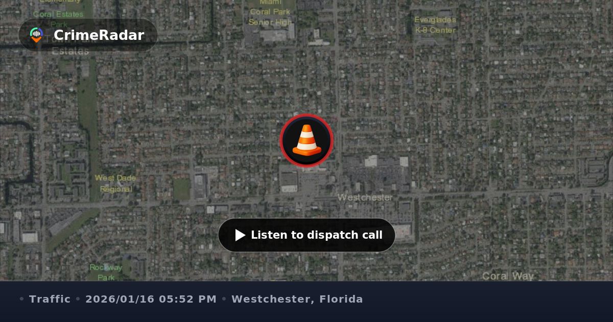 Traffic crash near Coral Way and 88th Avenue, Westchester FL | CrimeRadar