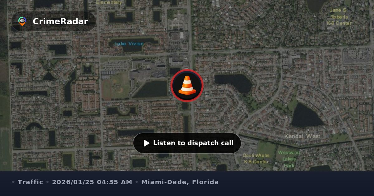 Vehicle crashes into tree near Southwest 64th Street, Miami Dade County ...