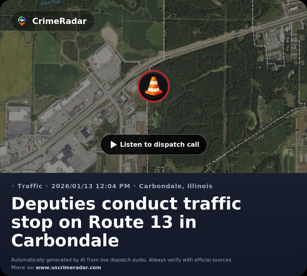 Deputies conduct traffic stop on Route 13 in Carbondale, Carbondale IL ...