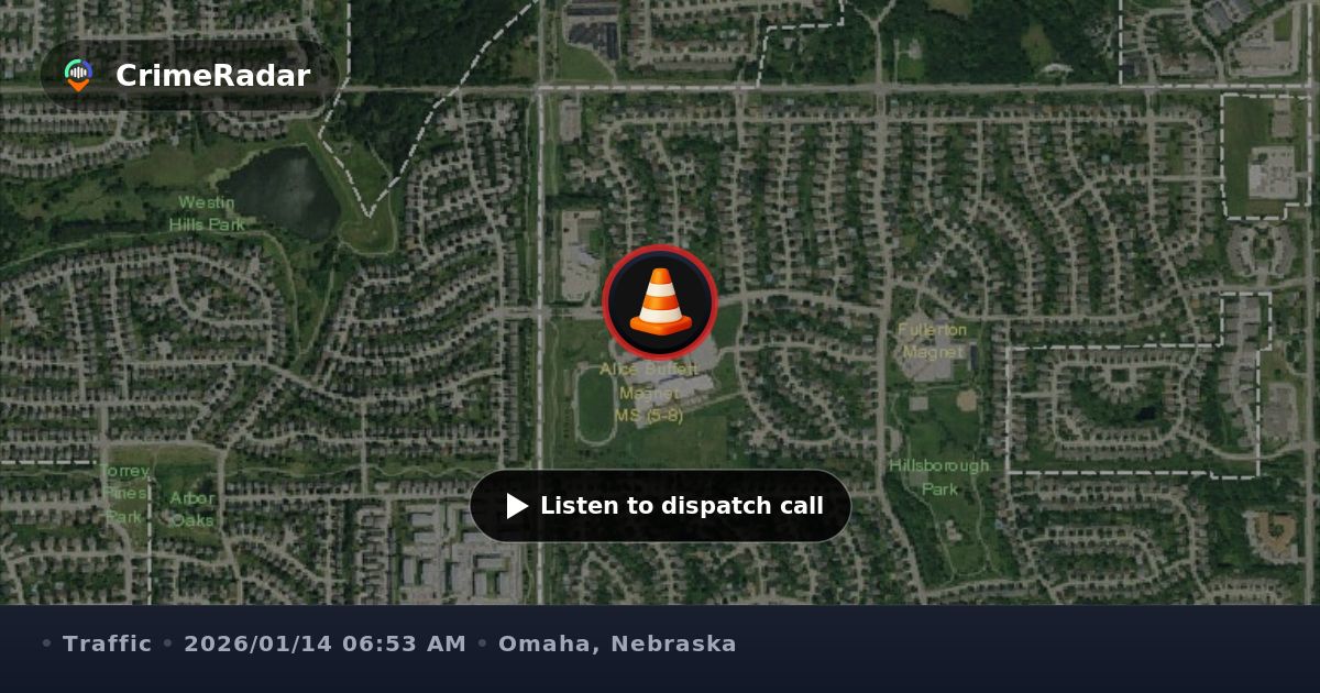 Mud spill creates road hazard near Larimore Ave, Omaha NE | CrimeRadar