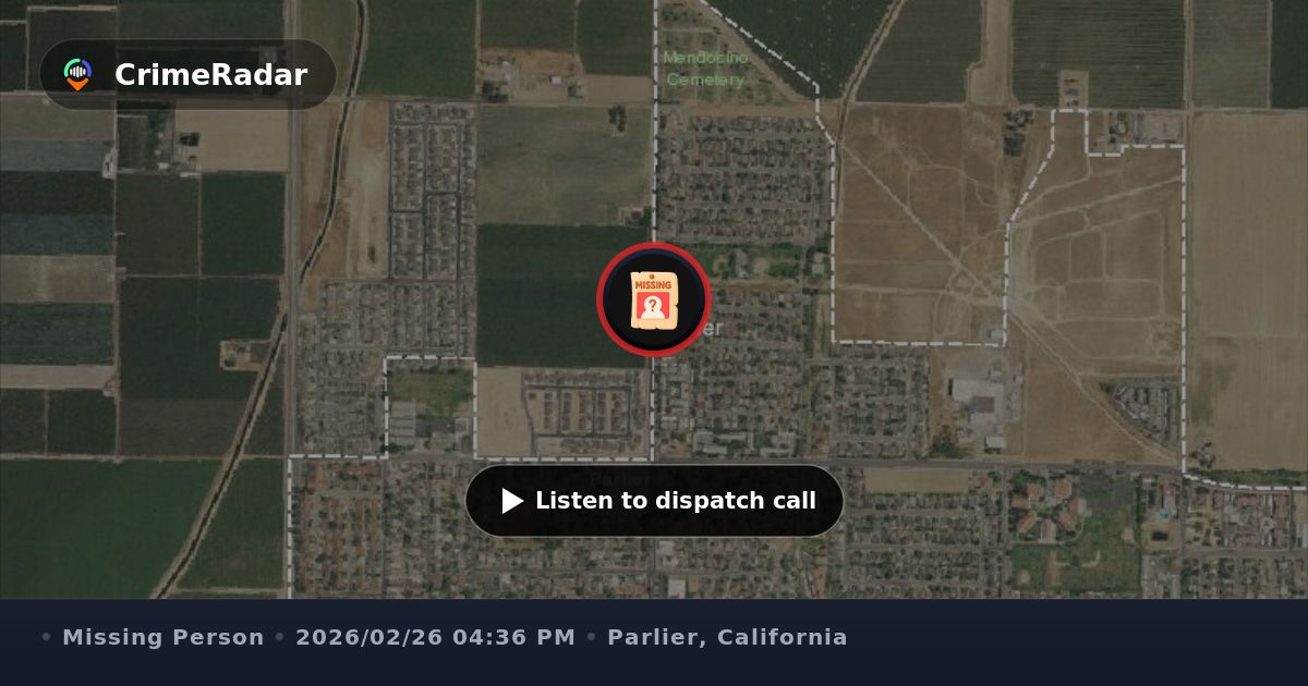 Runaway 16-year-old reported after family argument, Parlier CA | CrimeRadar