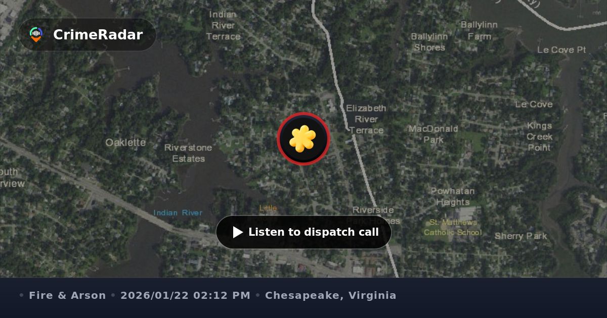 Power lines down near Sparrow Rd, Chesapeake VA | CrimeRadar