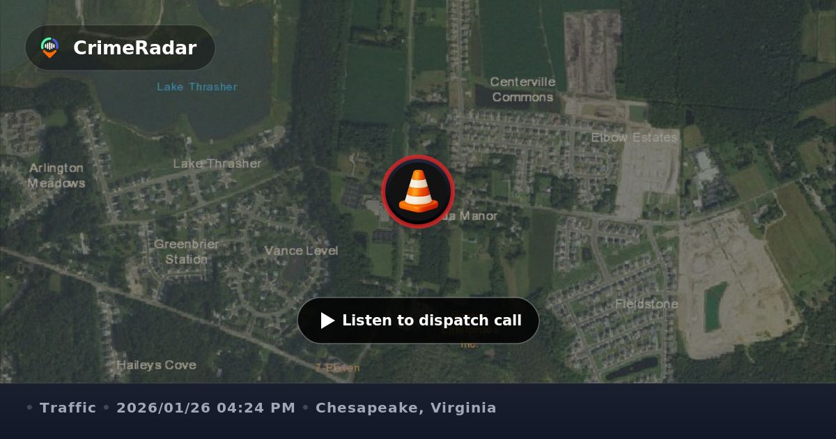 Apparent vehicle accident near Centerville Turnpike, Chesapeake VA ...