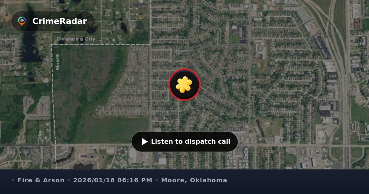 Fire crews respond to brush fire near St George Ave, Moore OK | CrimeRadar
