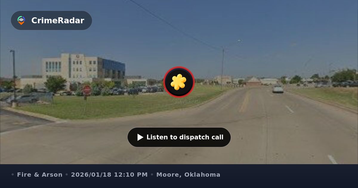 Grass fire reported near Interstate 35 in Moore, Moore OK | CrimeRadar
