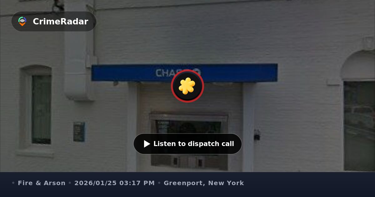 Fire crews respond to alarm near Carpenter St, Greenport NY | CrimeRadar