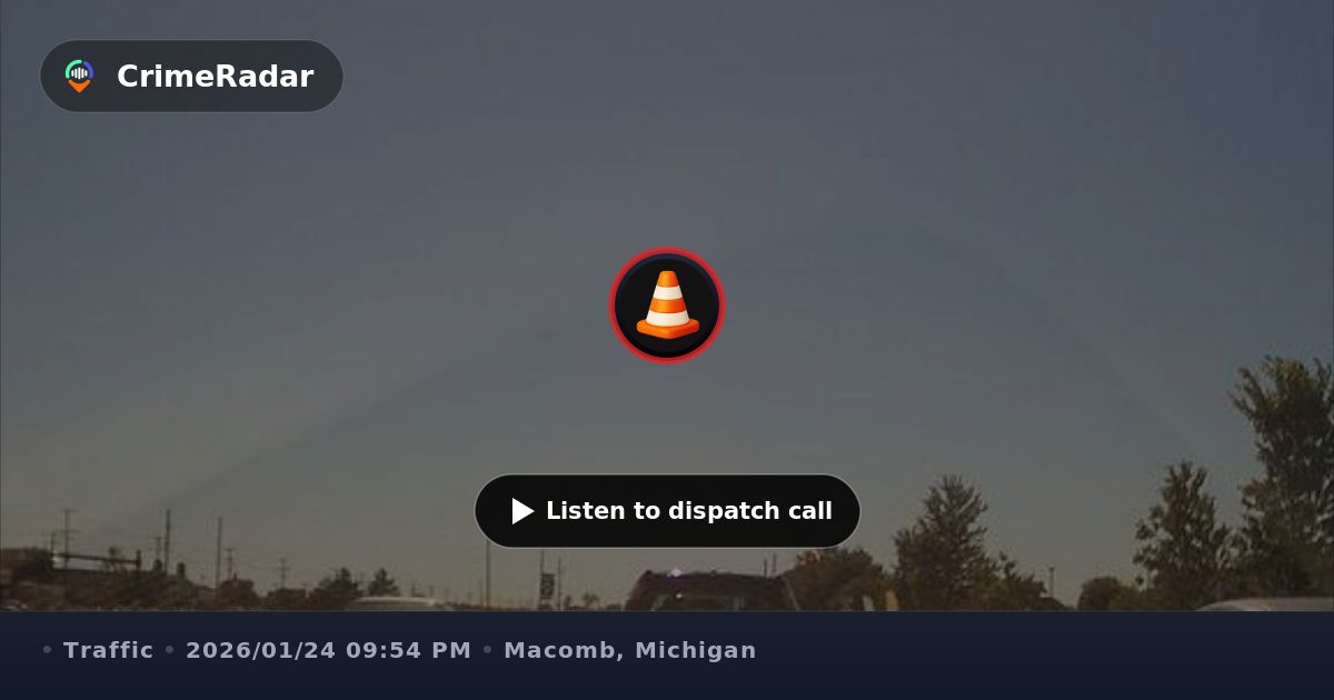 Car spun out near Romeo Plank and Hall Rd, Macomb County MI | CrimeRadar