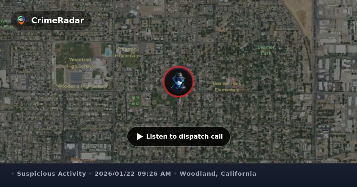 Apparent welfare check near Walnut St center, Woodland CA | CrimeRadar