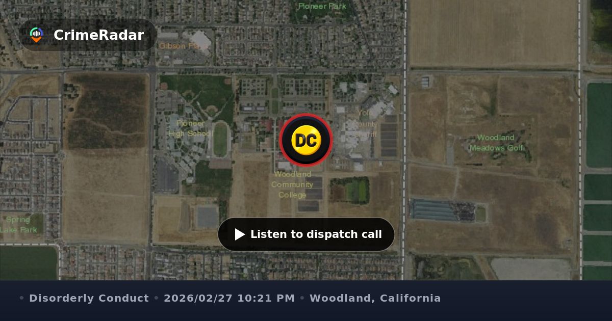 Report of teenagers causing disturbance at Jack Slaven Park, Woodland ...