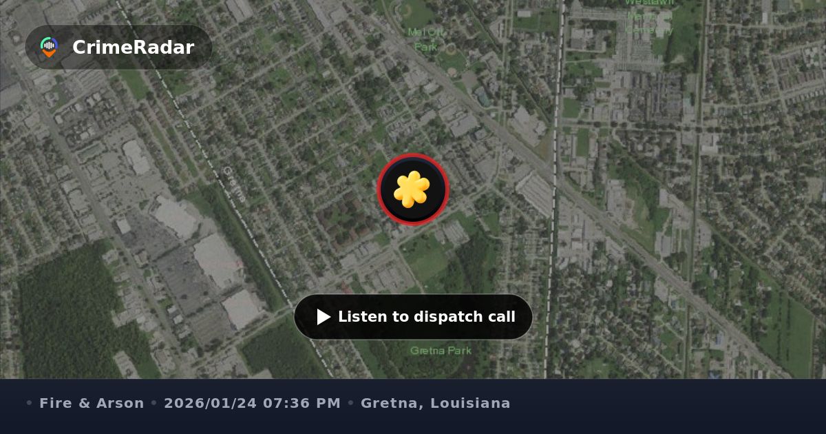 Possible carbon monoxide alarm on Rose Dr, Gretna LA | CrimeRadar