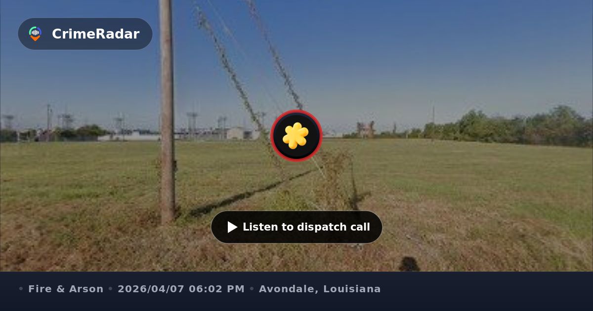 Apartment building on fire on Camellia Lane, Avondale LA | CrimeRadar