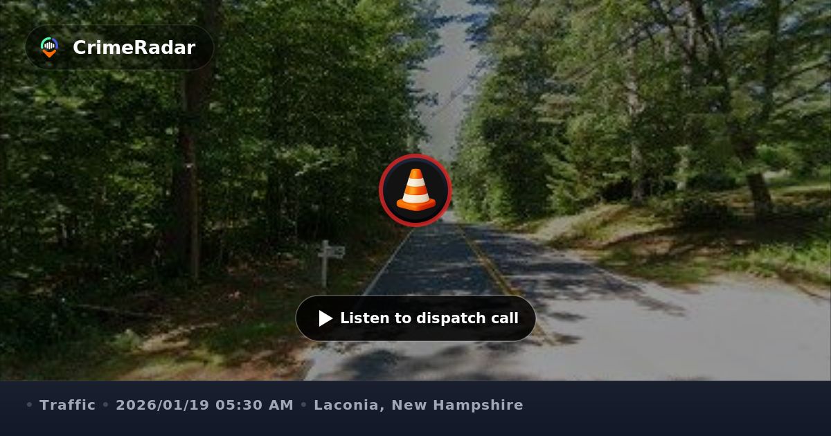Vehicle slides off road near Roller Coaster Rd, Laconia NH | CrimeRadar