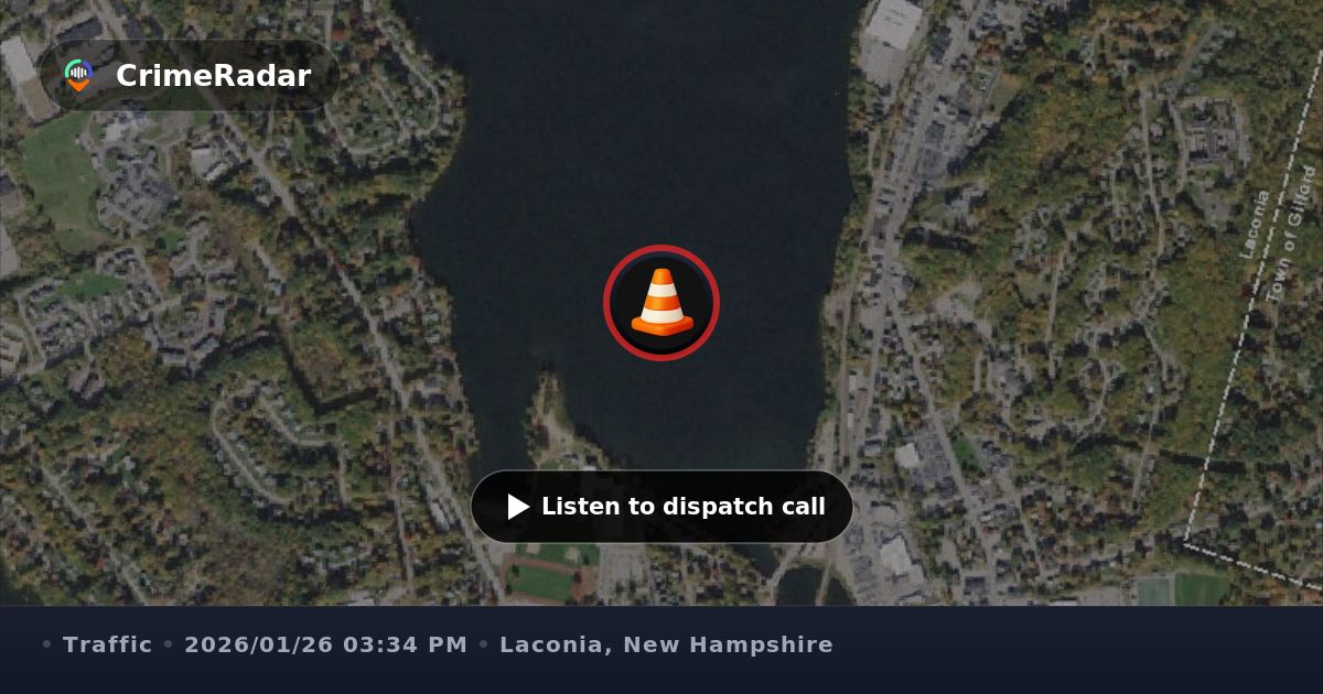 Car slides and hits sign near Pleasant St, Laconia NH | CrimeRadar