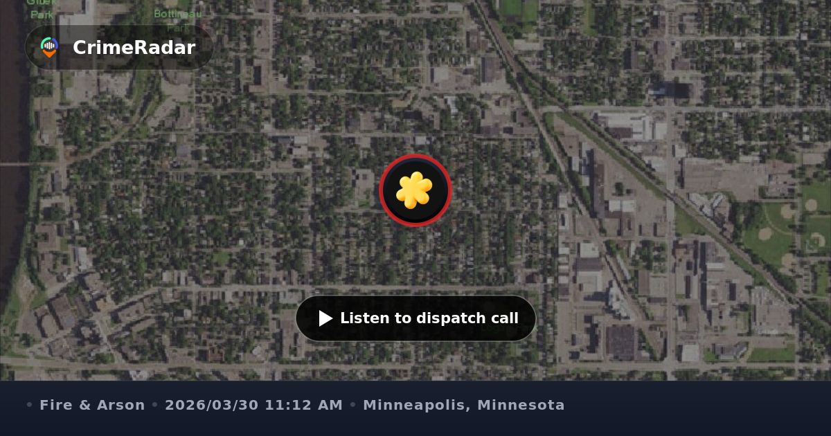 House fire under control on Monroe Street, Minneapolis MN | CrimeRadar