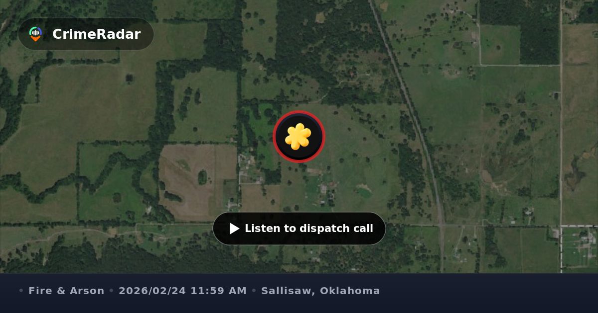 Grass fire spreading behind barn in Sallisaw, Sallisaw OK | CrimeRadar