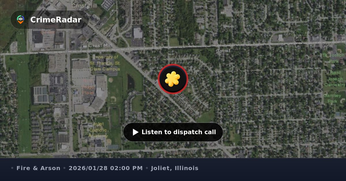 Fire alarm check near Franciscan Drive, Joliet IL | CrimeRadar