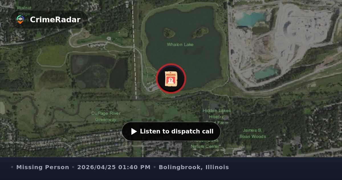 Missing child reported at nature center welcome area, Bolingbrook IL ...