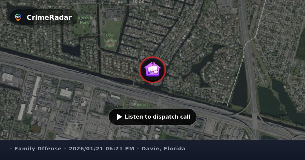 Possible domestic dispute at Davie Road gas station, Davie FL | CrimeRadar