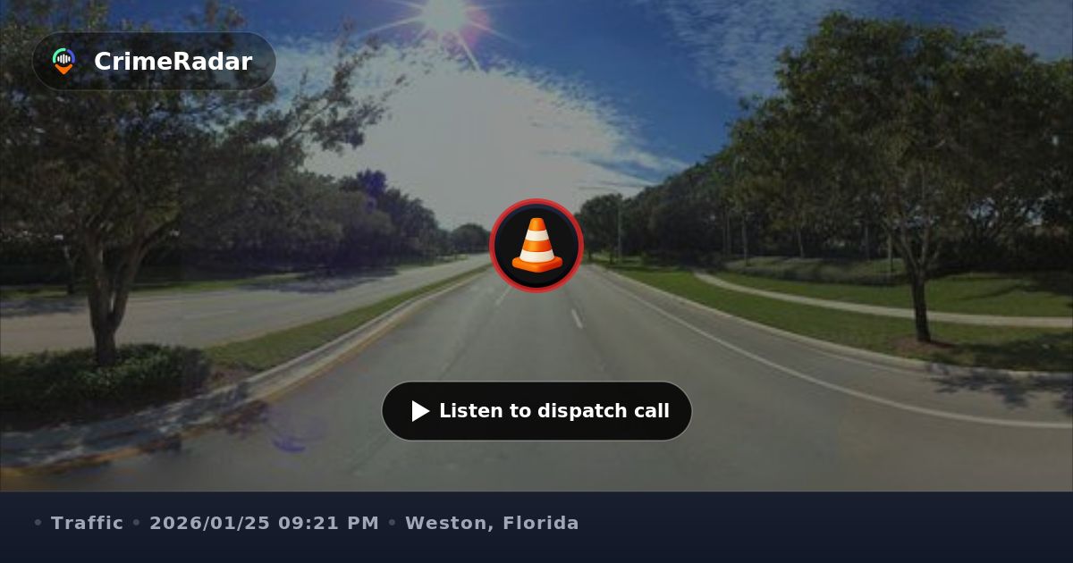 Deputy conducts traffic stop on State Road 84, Weston FL | CrimeRadar