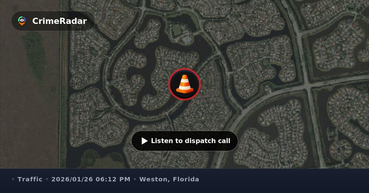 Injury crash near Saddle Club Rd and Savanna Trail, Weston FL | CrimeRadar