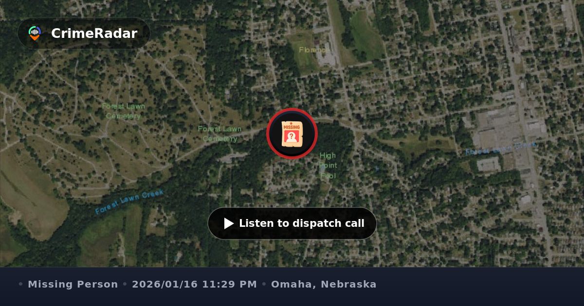 Search for missing juvenile near Benson Library, Omaha NE | CrimeRadar