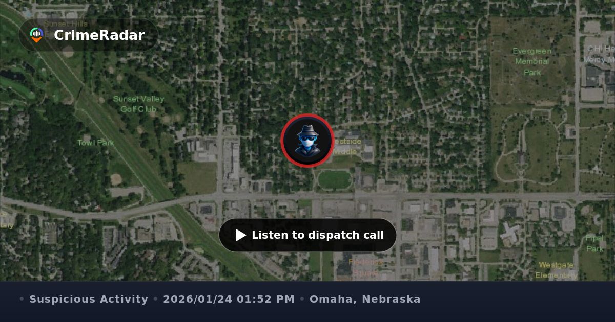 Possible suspicious person near Frederick St bank, Omaha NE | CrimeRadar