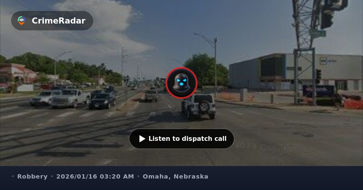 Possible robbery suspect pursued near Dodge St, Omaha NE | CrimeRadar