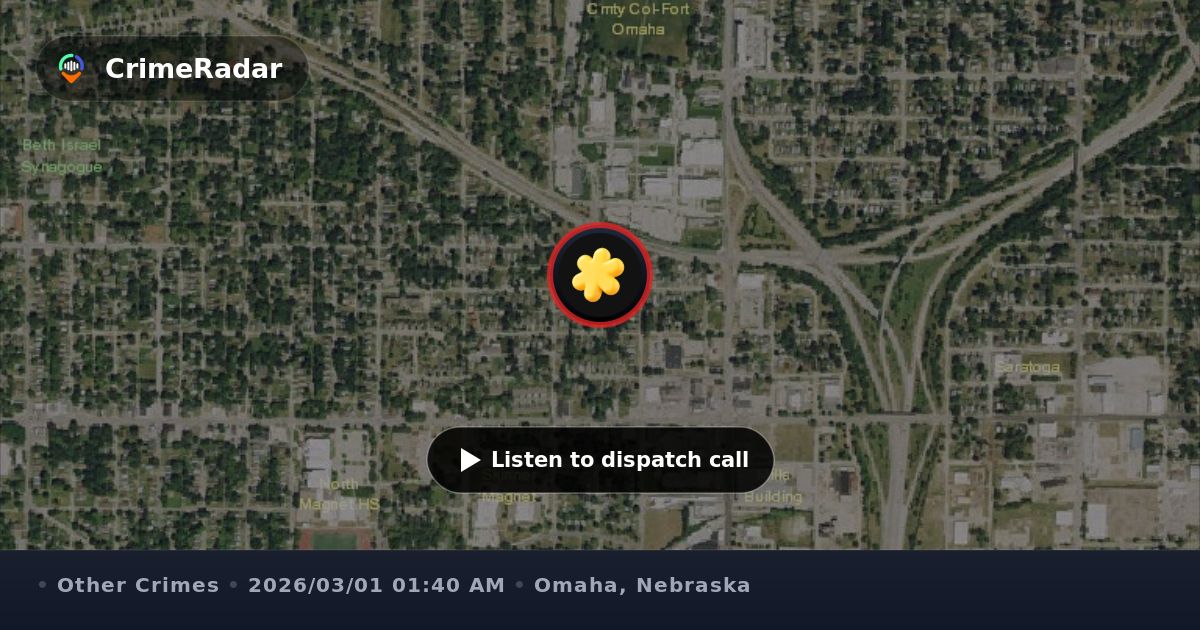 Power line struck and utility pole damaged, Omaha NE | CrimeRadar