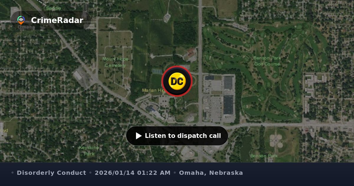 Apparent disturbance at Benson Park pavilion, Omaha NE | CrimeRadar