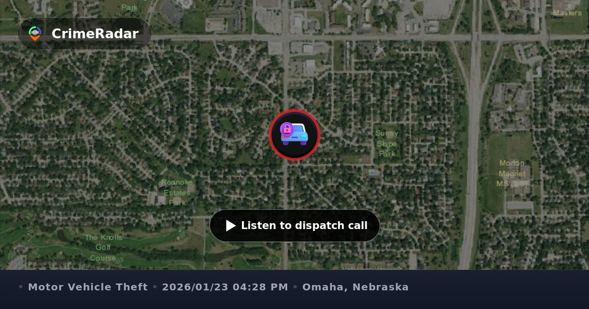 Possible vehicle theft near Hilltop Avenue, Omaha NE | CrimeRadar