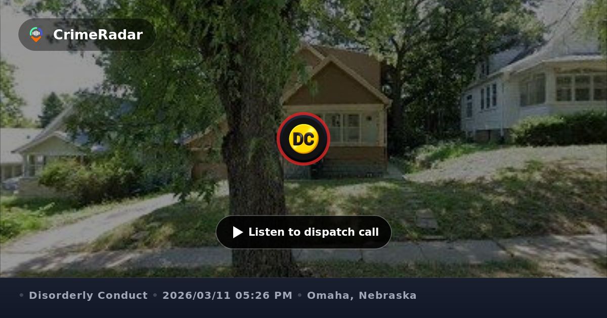 Disturbance reported in alley on Izard Street, Omaha NE | CrimeRadar