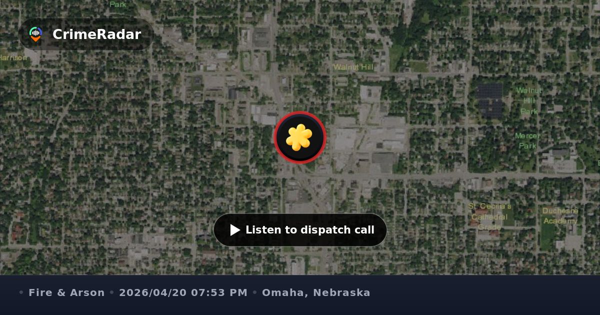 Assist fire department with alarm on Chicago Street, Omaha NE | CrimeRadar